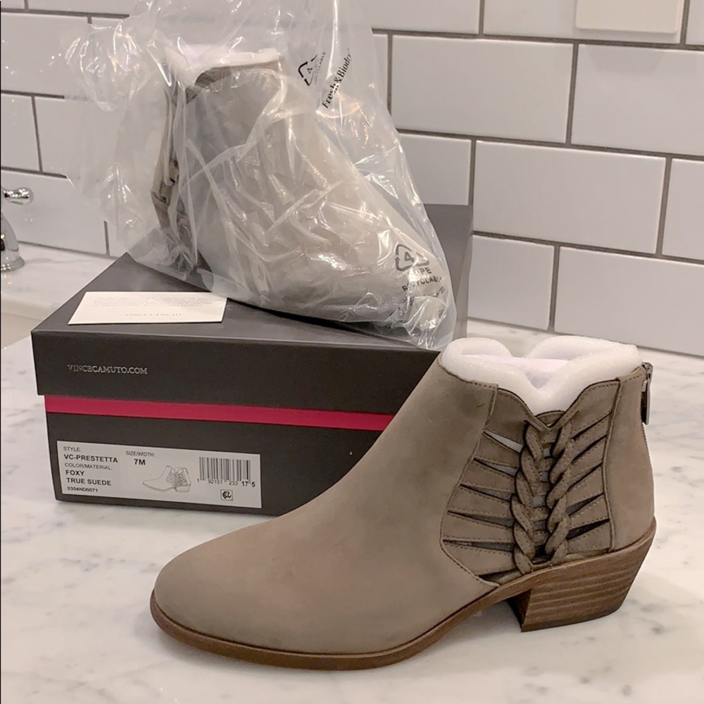 New Price Vince Camuto Prestetta Braided Bootie Gray … - Gem
